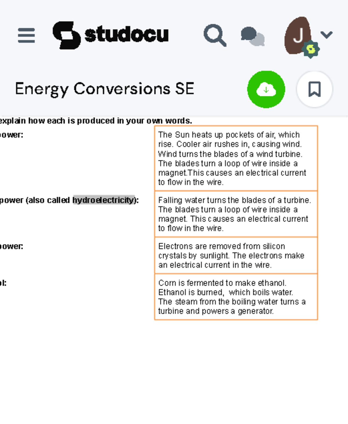 Energy Conversions SE - Name Ella Rodrigues Date 312 Student Exploration Energy Conversions ...