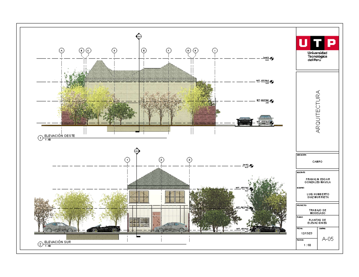 Lamina A01 - Arquitectura - NPT_1ER PISO 0. NPT_2DO PISO 2. NPT_ 3ER ...