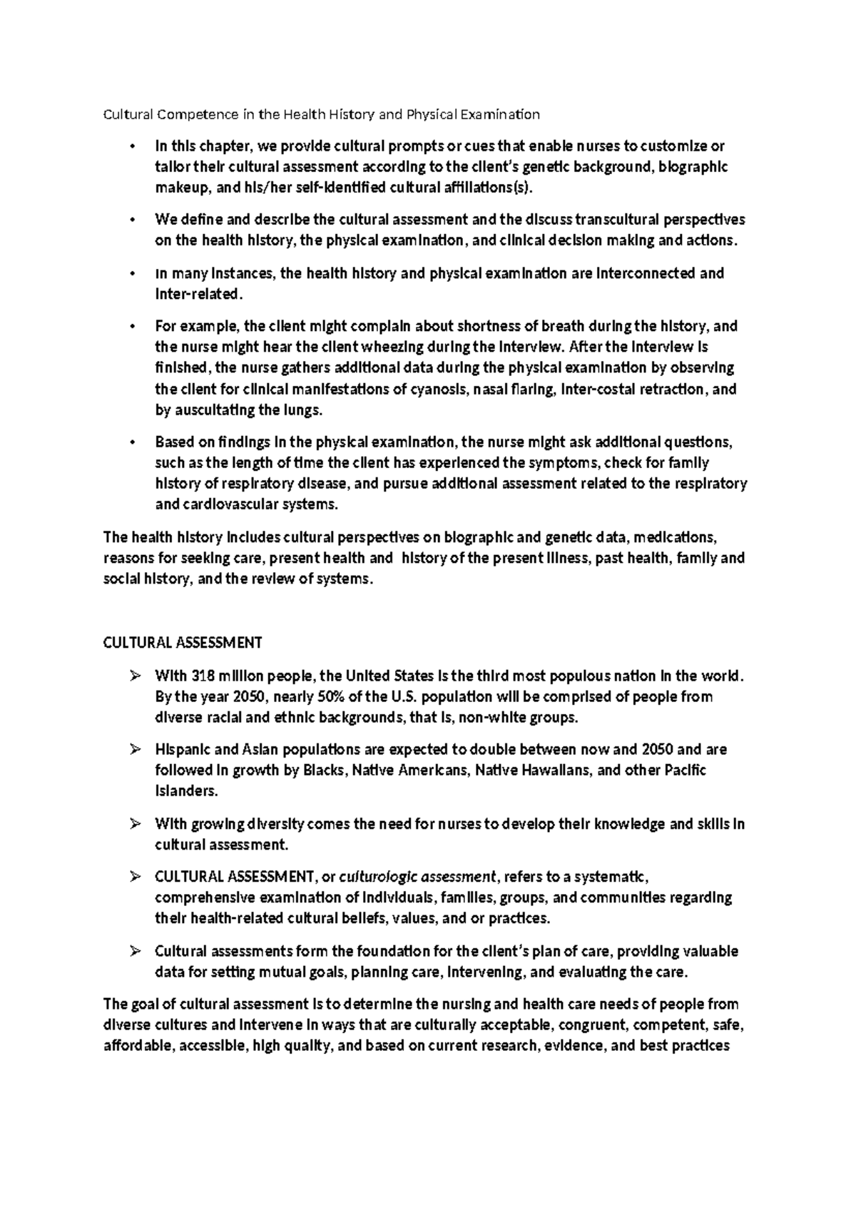 Transcultural lec3 - please read - Cultural Competence in the Health ...