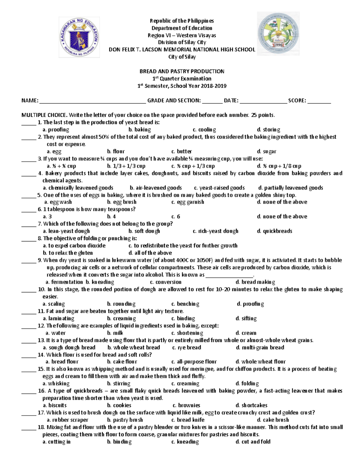 Bpp-exam compress - Eaxam - Republic of the Philippines Department of ...