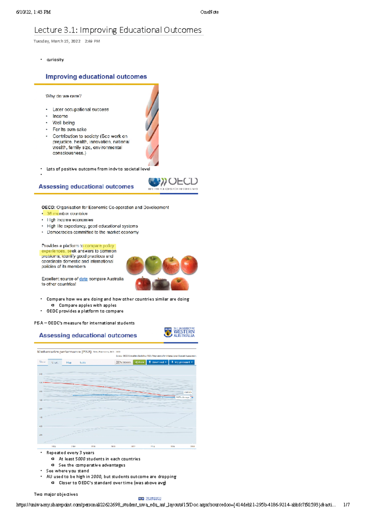 Lec3.1 educational outcomes - Lecture 3: Improving Educational Outcomes Tuesday, March 15, 2022 ...