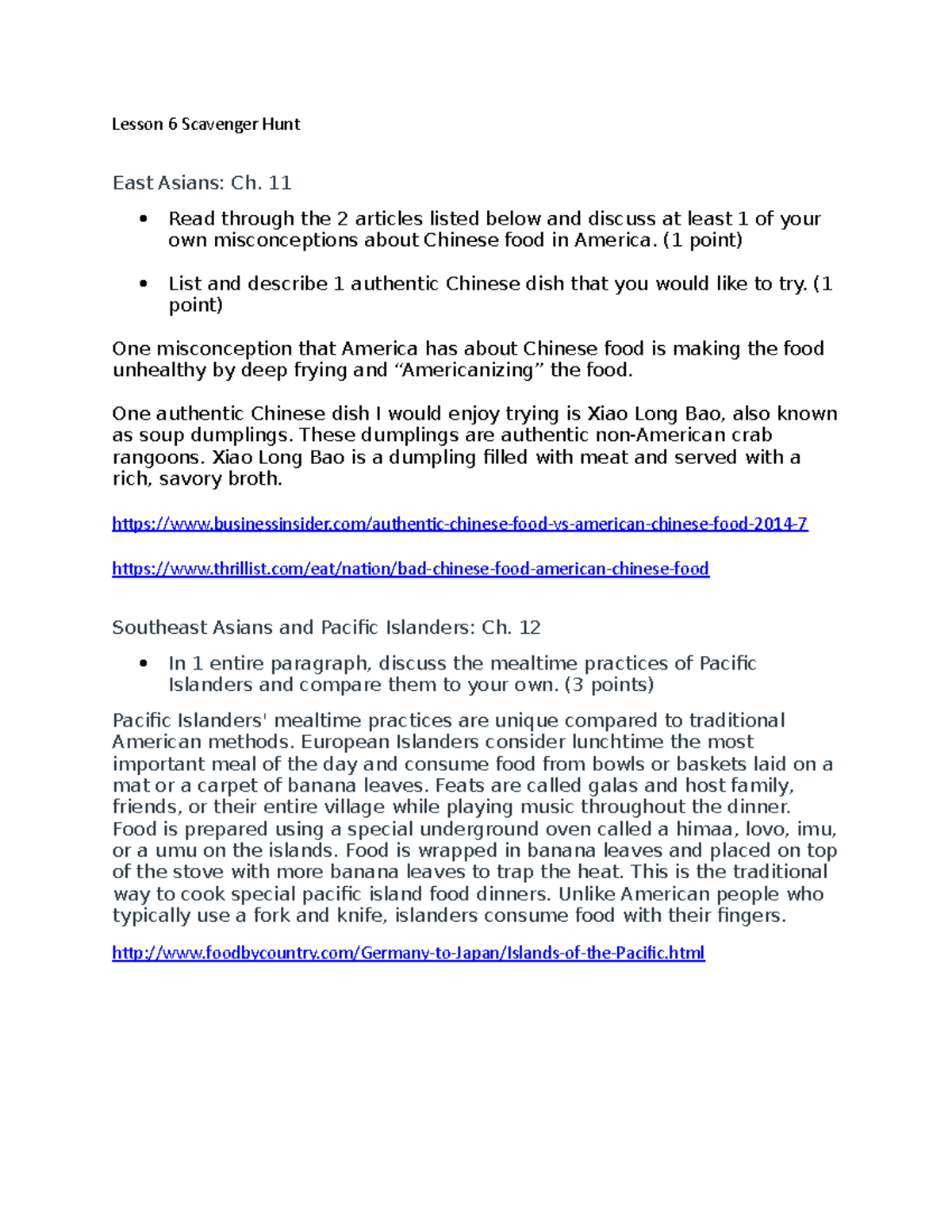 Lesson 6 Scavenger Hunt-non WI - Lesson 6 Scavenger Hunt East Asians ...