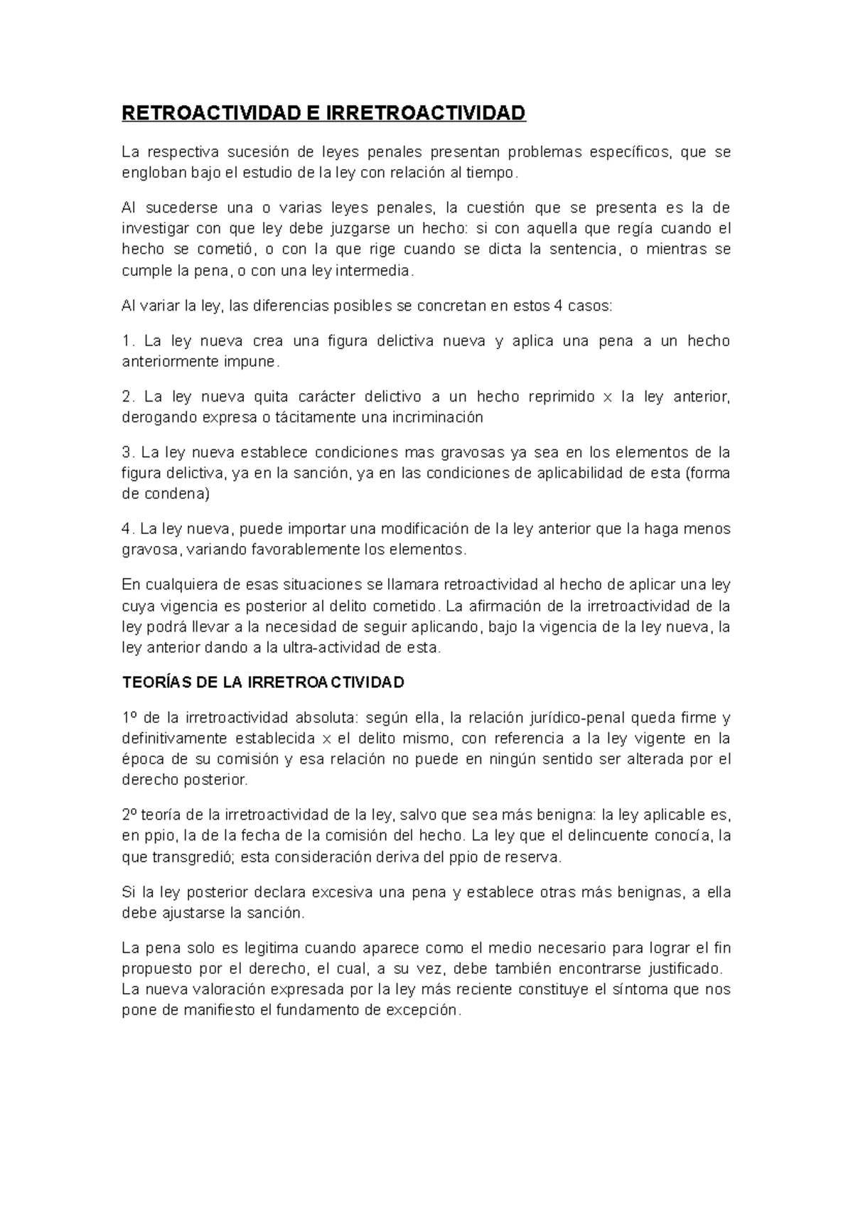 Retroactividad E Irretroactividad - RETROACTIVIDAD E IRRETROACTIVIDAD ...