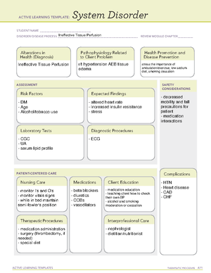Medications - Milrinone - ACTIVE LEARNING TEMPLATES TherapeuTic ...