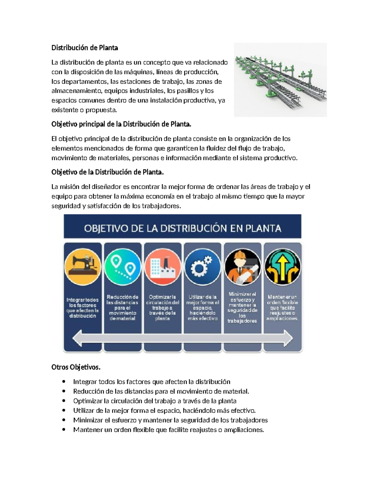 Diseño y distribución de planta - Distribución de Planta La ...