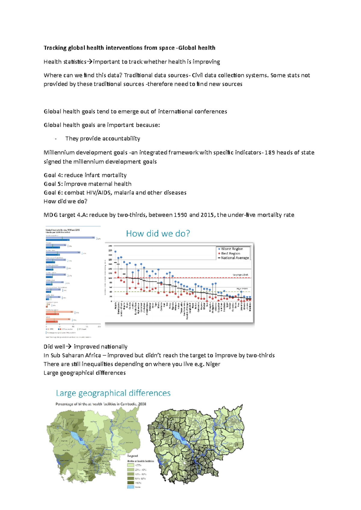 Tracking global health interventions from space - Some stats not ...
