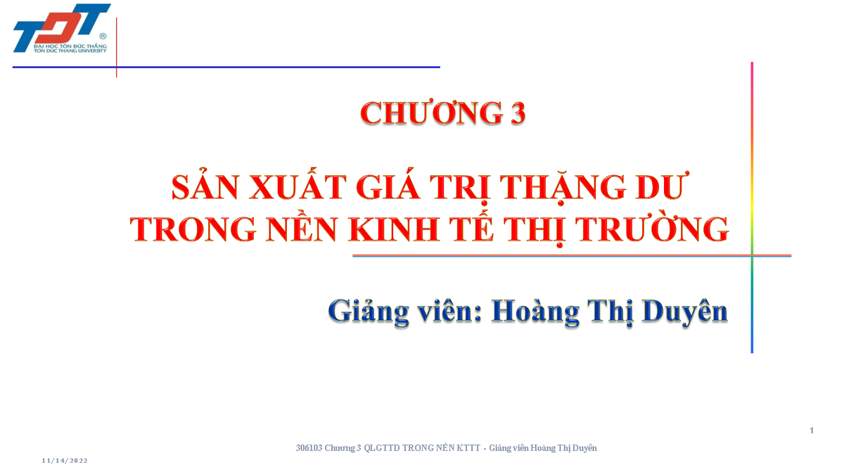 Chuong 3 Kt Ct Moi Yffyfy 306103 Chương 3 Qlgttd Trong NỀn Kttt