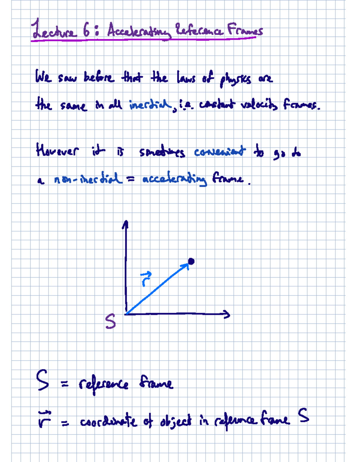 Lecture 6 Accelerating Reference Frames - LectceleratnyRefermaffames We ...