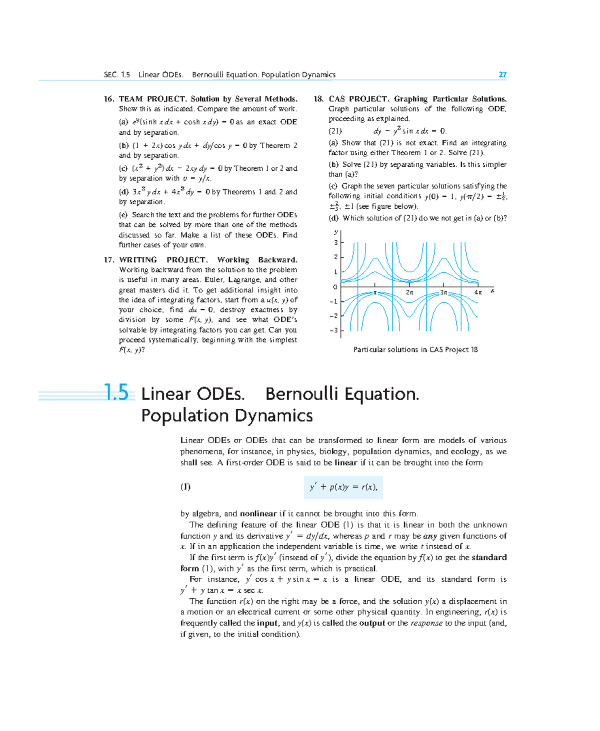 Linear Odes Bernoulli Equation Population Dynamics 16 Team Project Solution By Several