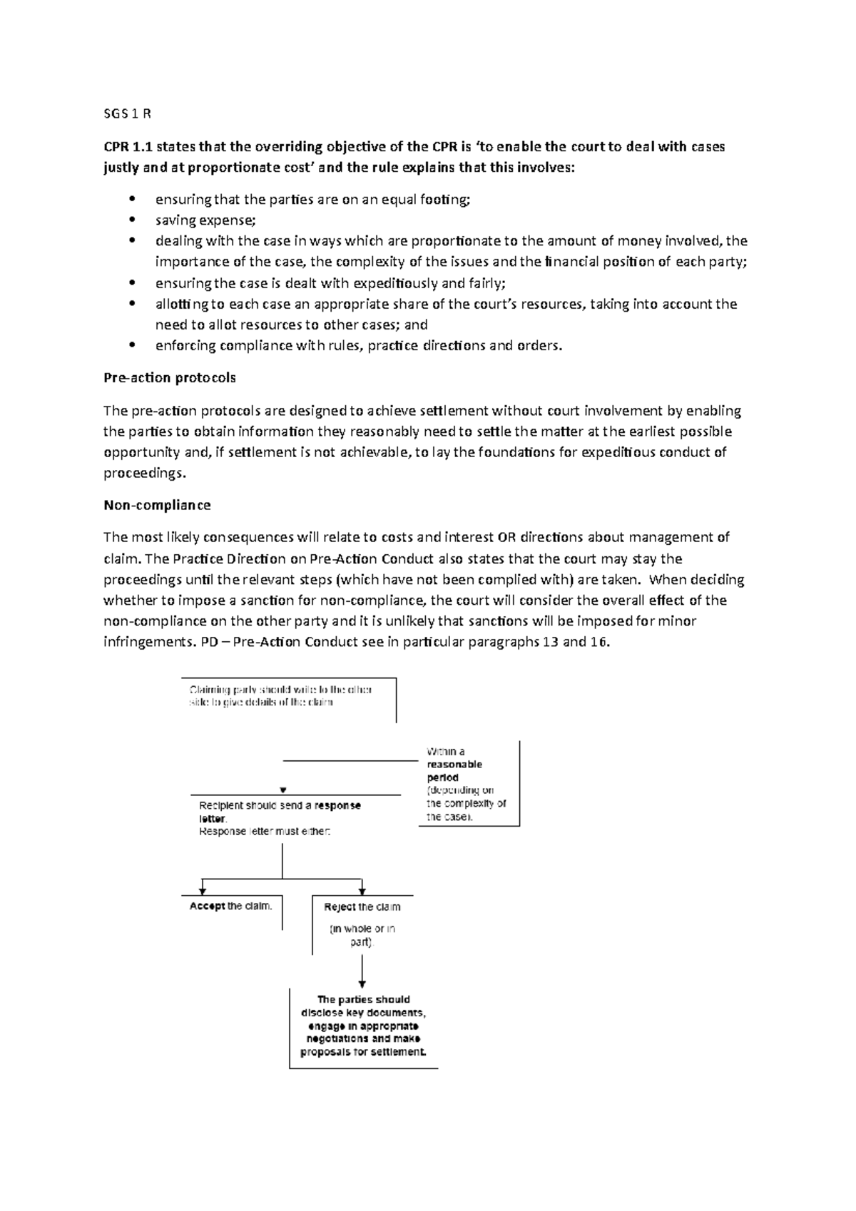 SGS 1 R overriding objective - SGS 1 R CPR 1 states that the overriding ...