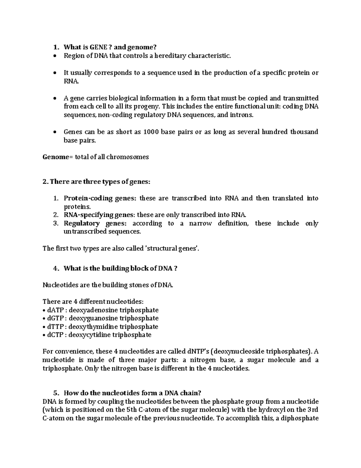 Gene Genome Dogma - bio lecture notes - What is GENE? and genome ...