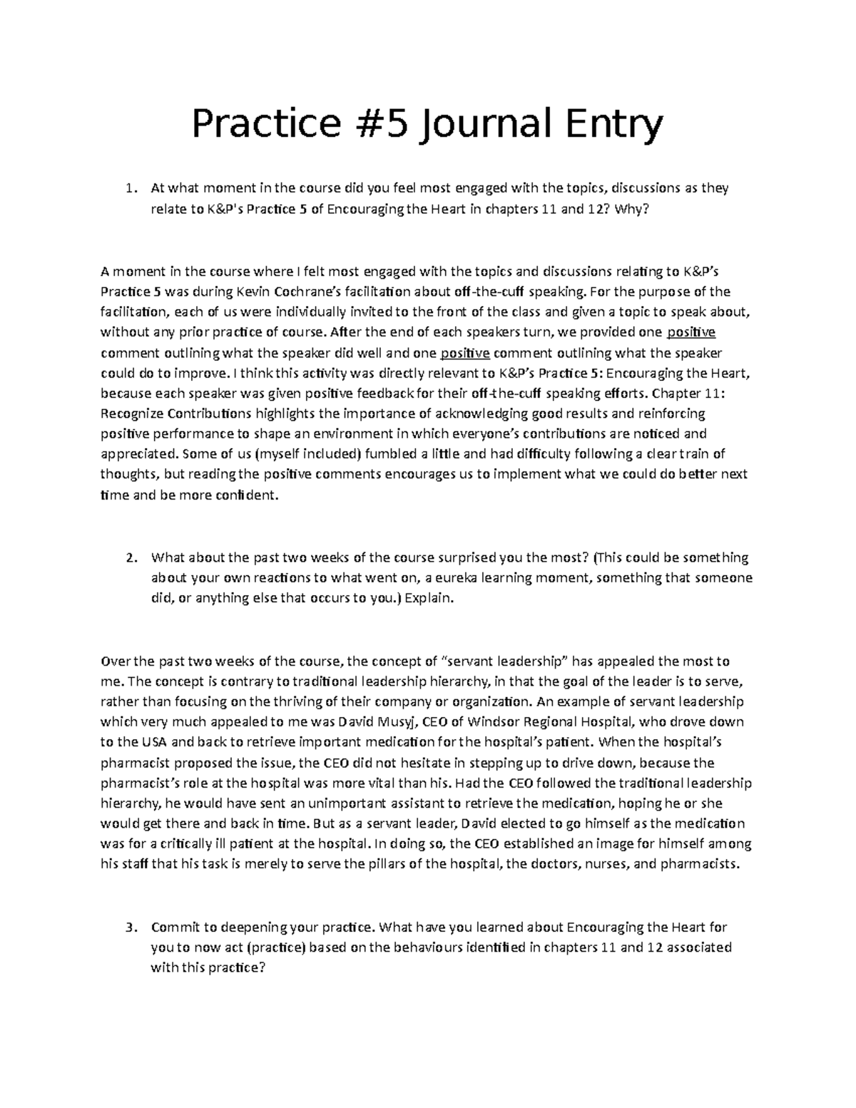 Practice 5 Journal Entry - LEAD3300 - NAIT - Studocu