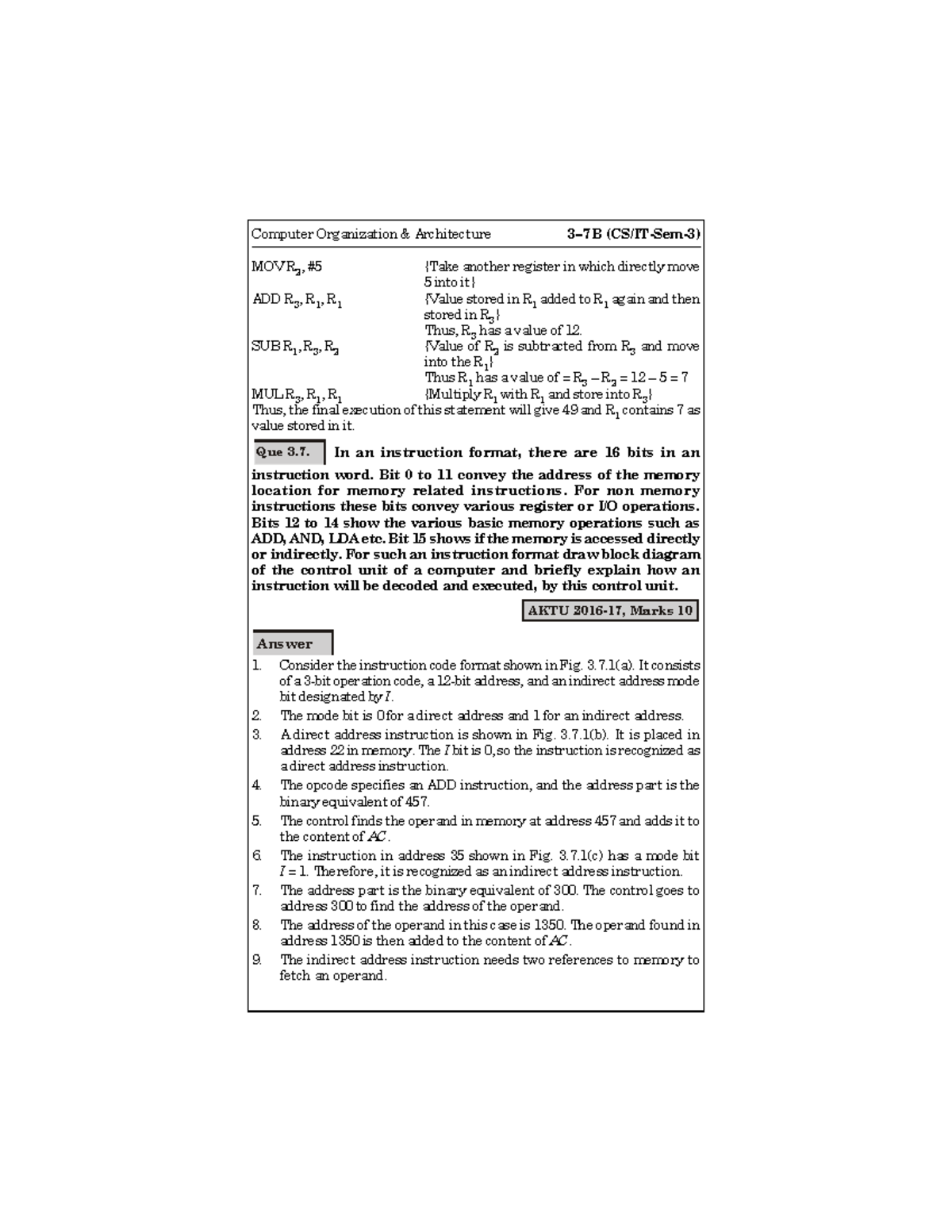 COA Study Materials-10 - Computer Organization & Architecture 3–7 B (CS ...