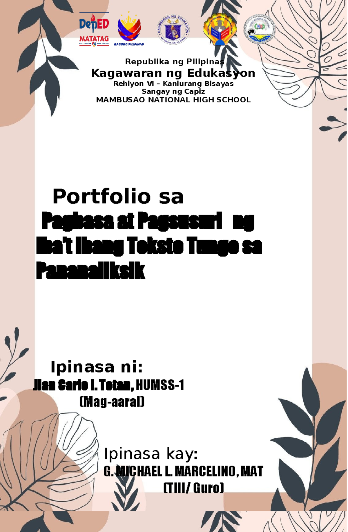 Portfolio-format - Nevermind - Computer Servicing System - Republika ng ...