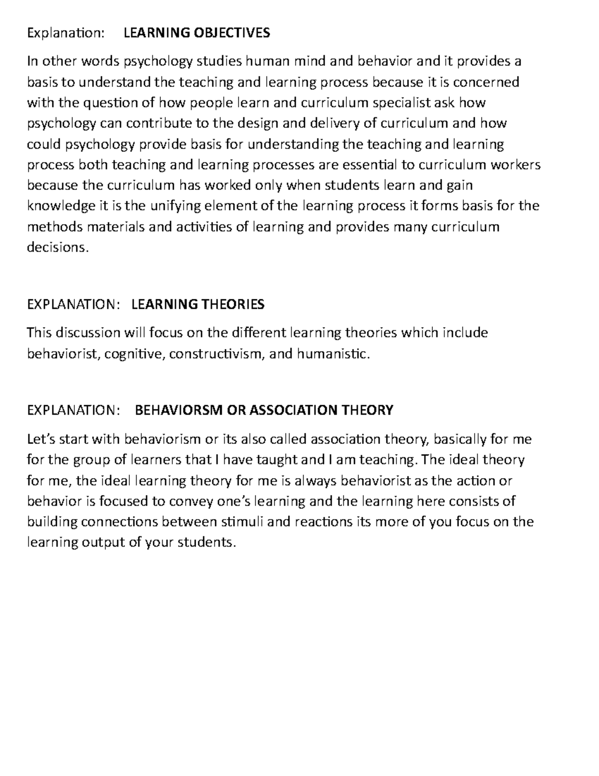 Explanations - The review literature about self-learning module ...