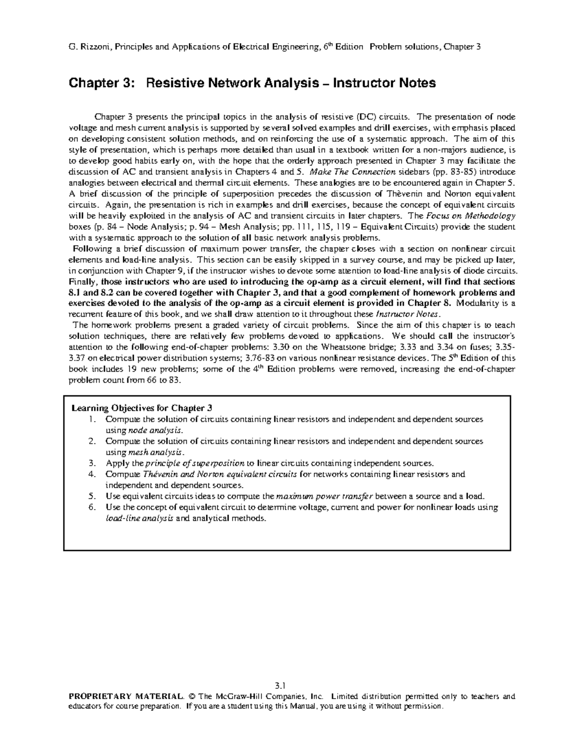 Rizzoni 6e SM CH03 Probs 41 83 - PROPRIETARY MATERIAL. © The McGraw ...