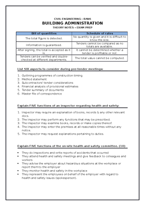 Building Administration N4 - Module 8 Organisation In The Constructionn ...