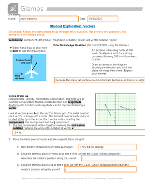 Lab report 1 edgenuity - Motion with Constant Acceleration OnlineLab Report In this lab, I used ...
