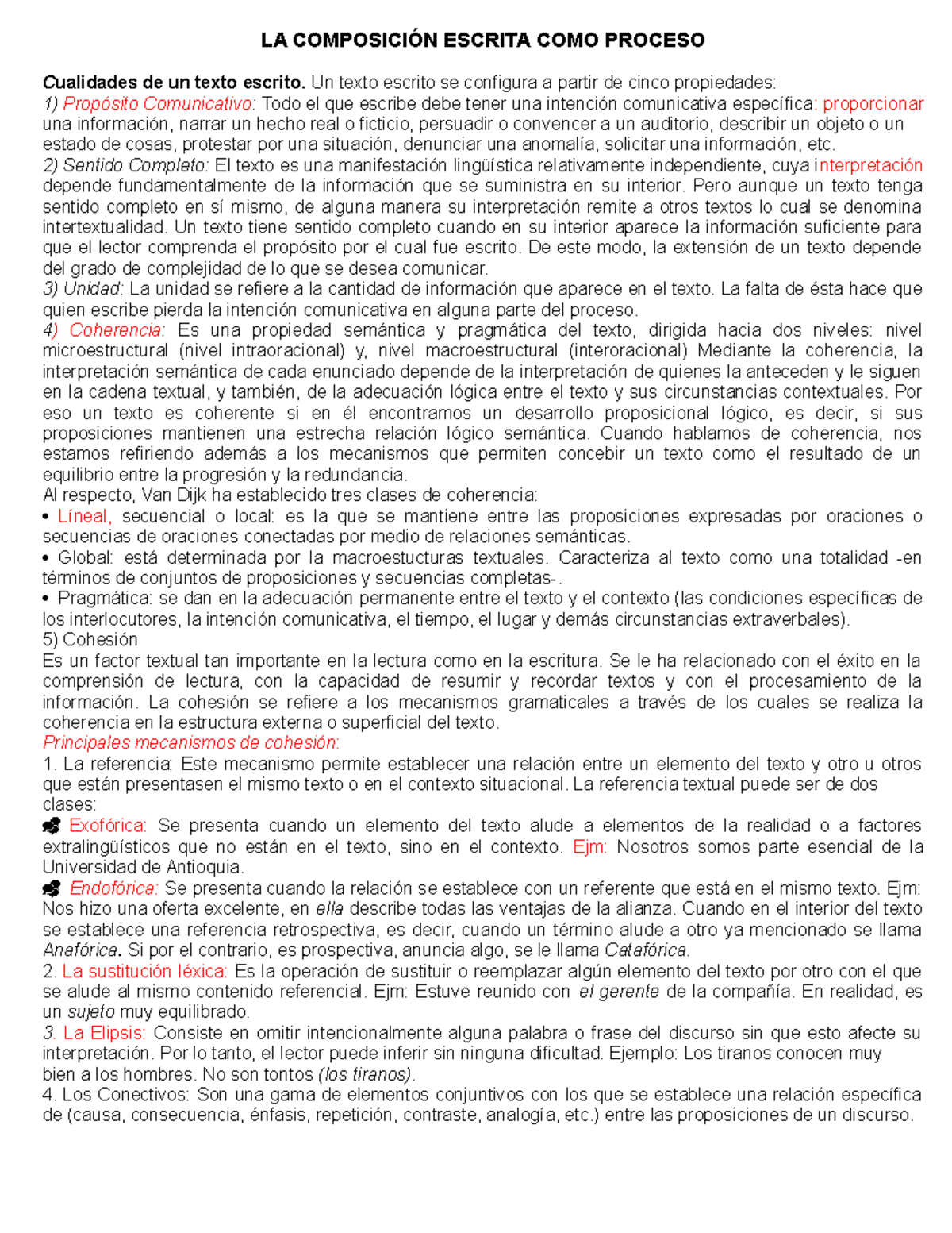 LA Composicion Escrita COMO Proceso. TIPOS DE COMPOSICIÓN ESCRITAS: Los ...