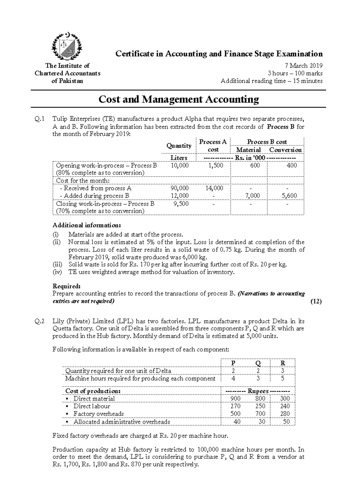 Exam Spring 2019 - - Studocu