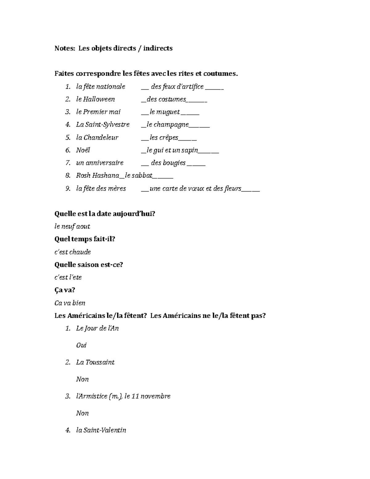 Notesdirindobjects - Professor Luke Banack object directs and indirects ...