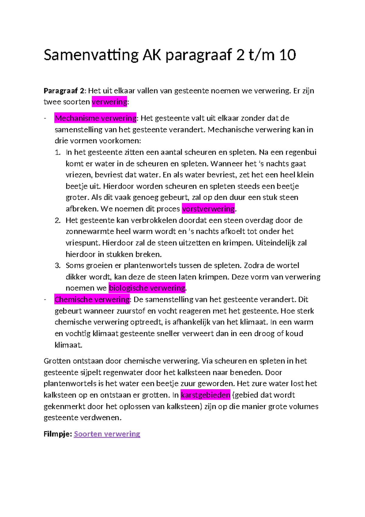 Samenvatting hoofdstuk 2 - Samenvatting AK paragraaf 2 t/m 10 Paragraaf ...