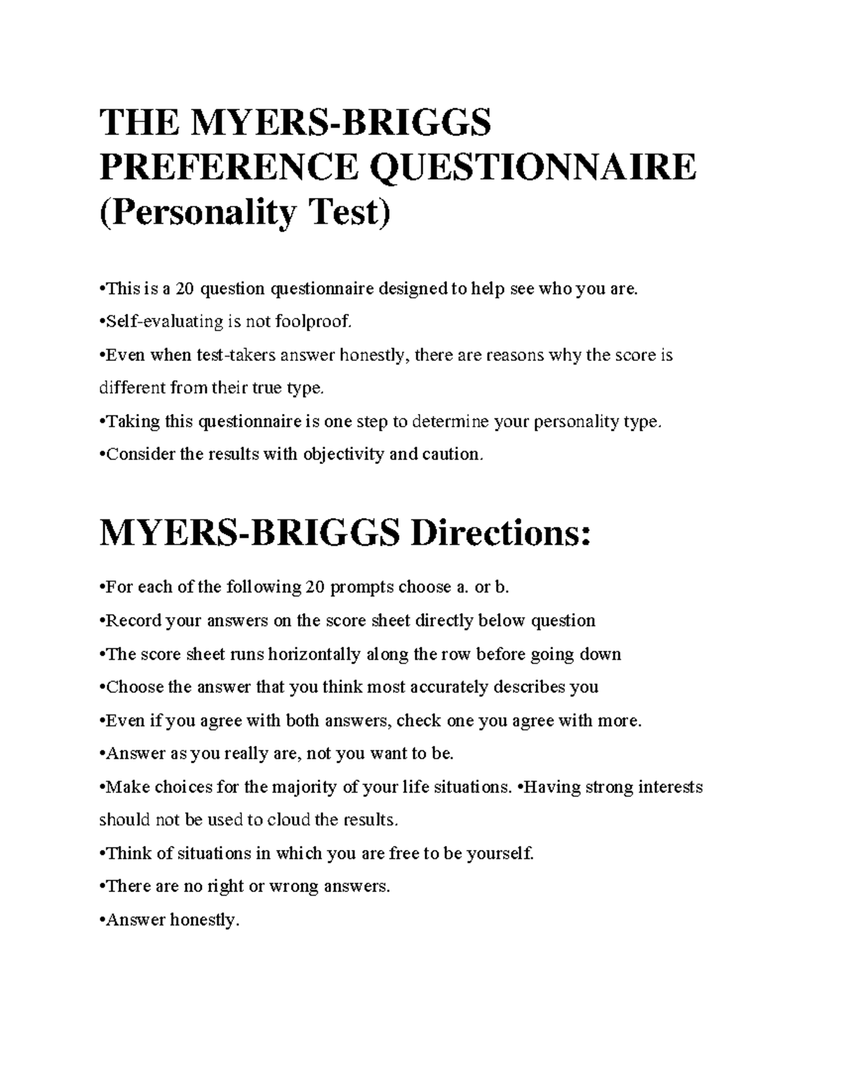 THE-MBTI - perdev - THE MYERS-BRIGGS PREFERENCE QUESTIONNAIRE ...