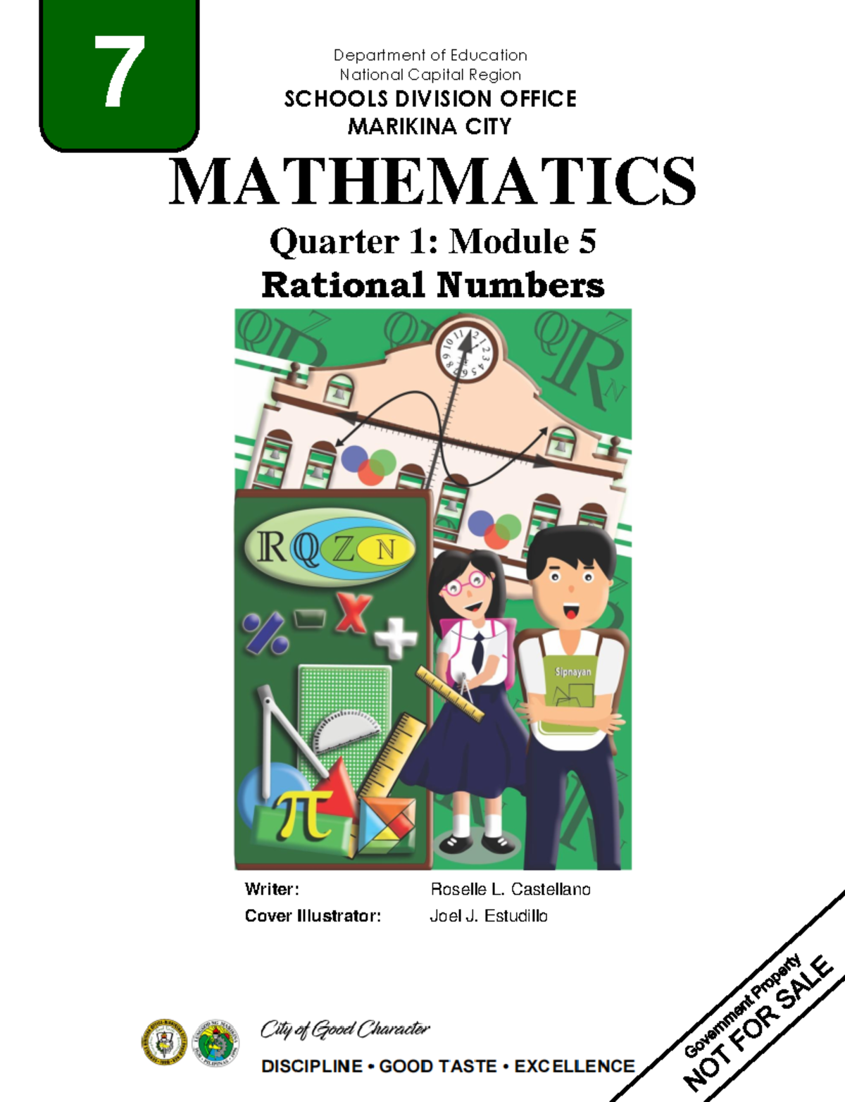 Revalidated MATH GR7 QTR1- Module-5 (16 pages) - Writer: Roselle L. Castellano Cover Illustrator ...