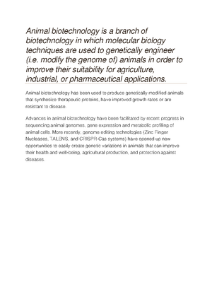 History, scope and future perspective of animal cell biotechnology ...