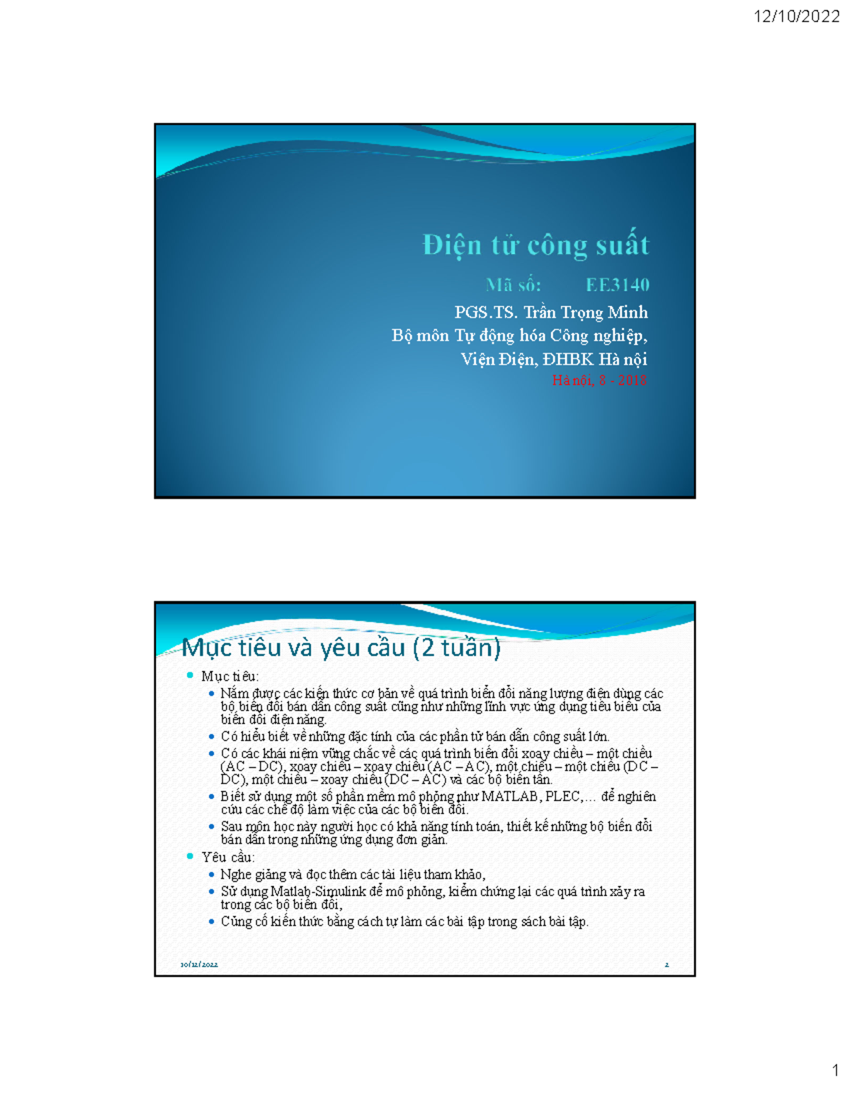 Pe ch1 modau ch2 semiconductordevices 3 - PGS. Trần Trọng Minh Bộ mÙn Tự động hÛa CÙng nghiệp ...