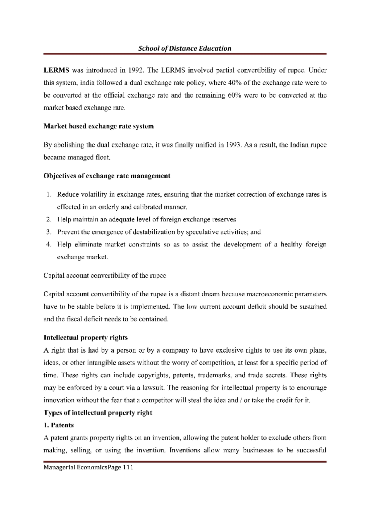 Managerial Economics ( B - Bachelor of commerce (bcom) - Studocu