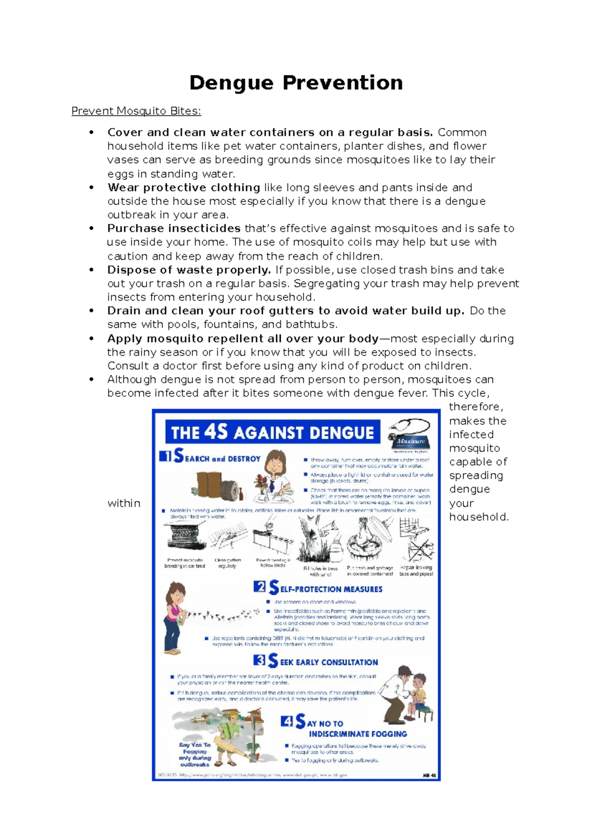 Dengue Prevention - Dengue Prevention Prevent Mosquito Bites: Cover and ...
