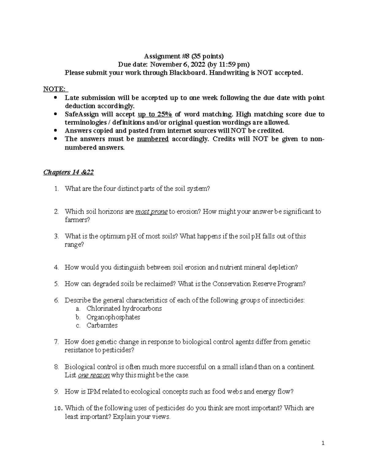 Assignment 8 instructions - Assignment #8 (35 points) Due date ...