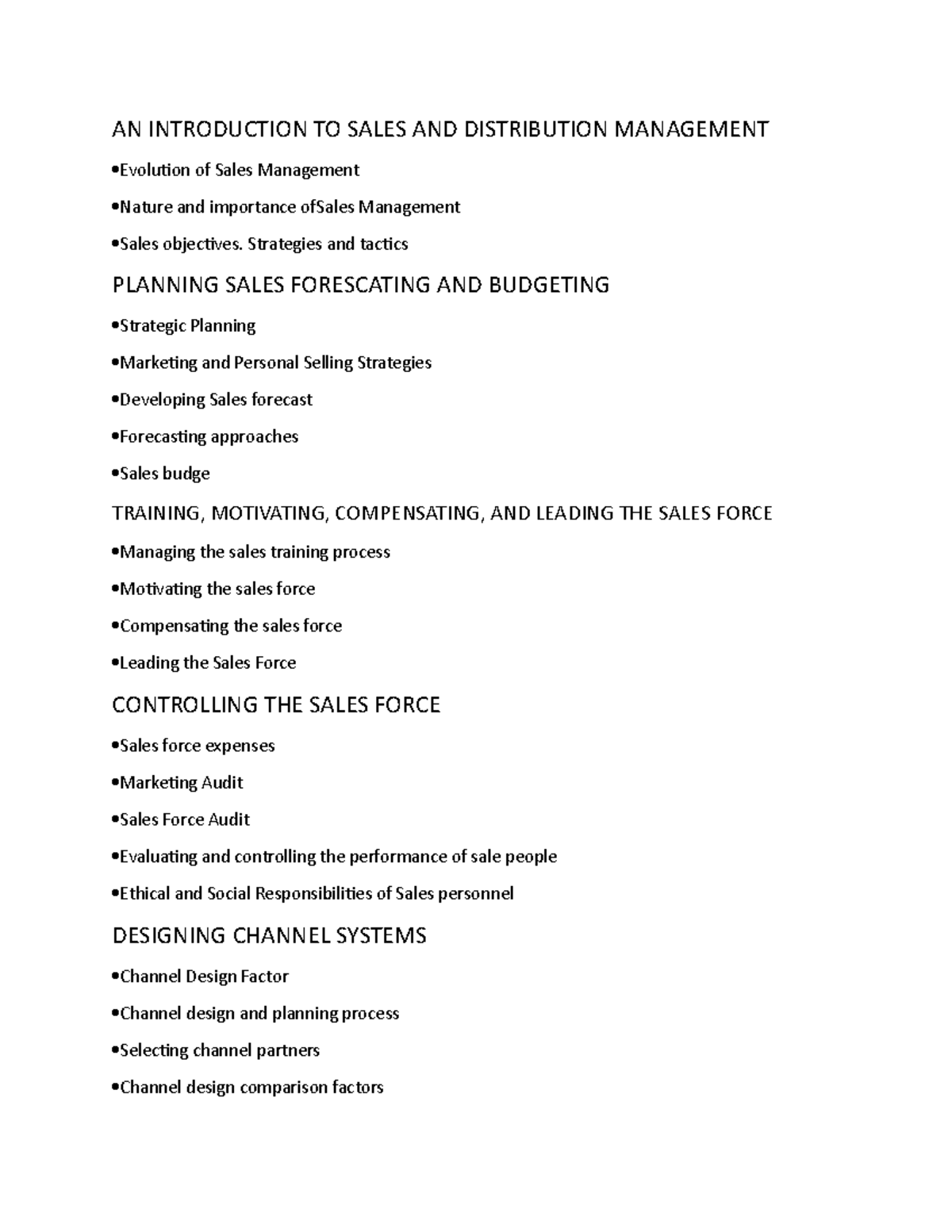 AN Introduction TO Sales AND Distribution Management - AN INTRODUCTION ...