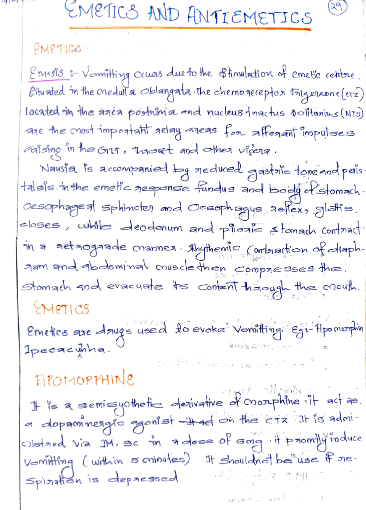 Emetics and antiemetics, nasal decongestants - MeTIC AND ANTIEMETIGS ...