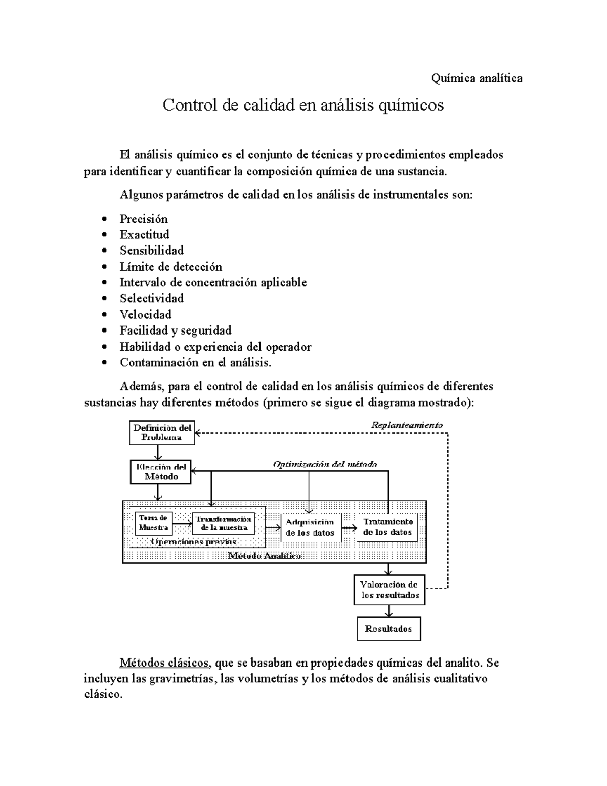 Quimica analitica, tarea 2 - Química analítica Control de calidad en ...