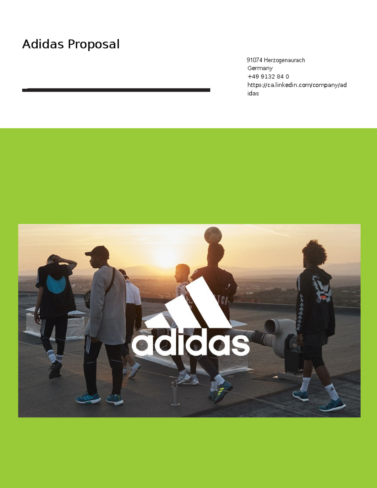 Adidas Proposal final - help - Adidas Proposal 91074 Herzogenaurach ...