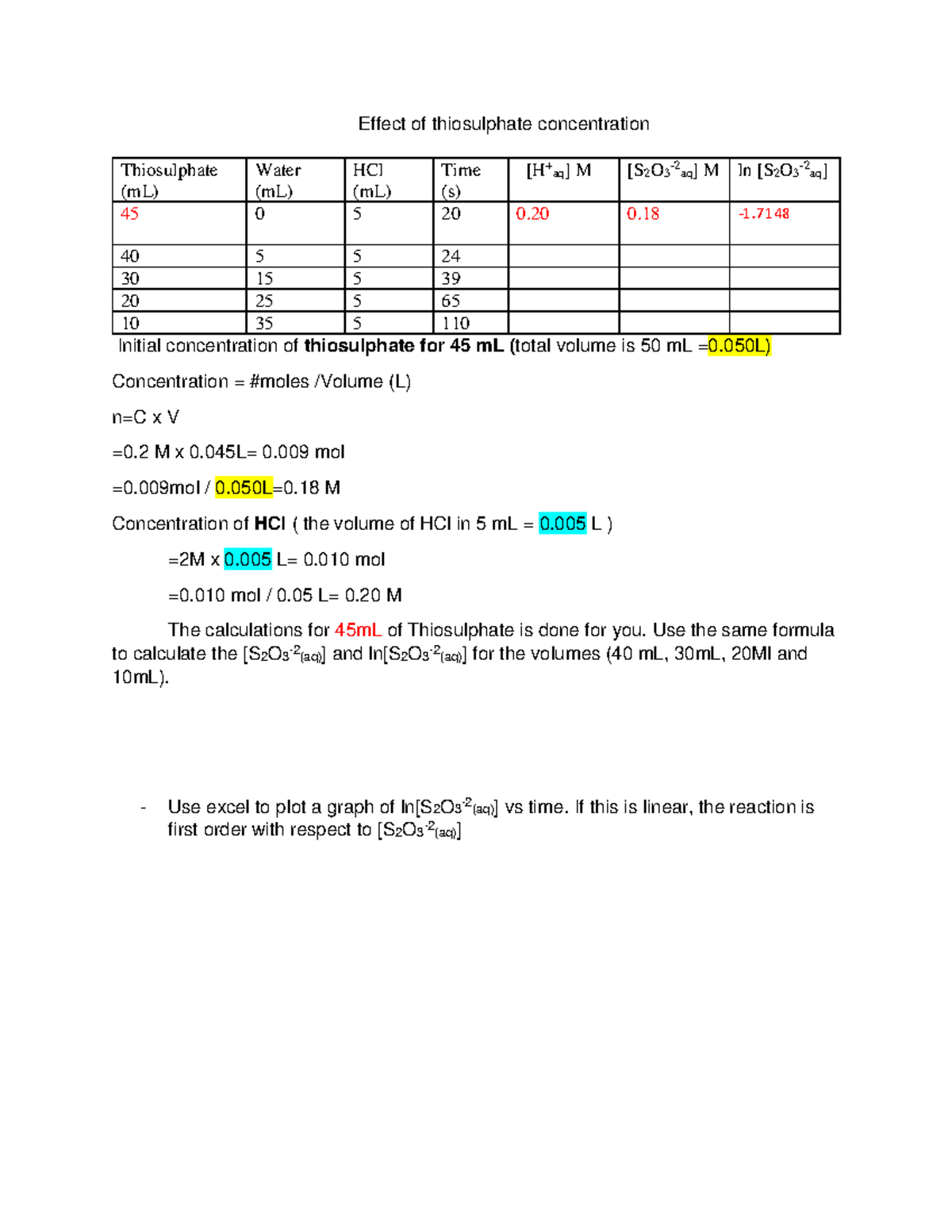 Data and Results - Kin - Students 2 of the kin lab - Effect of ...