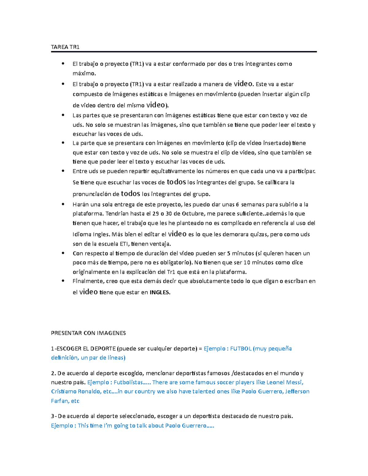 Project English 2 - ¿Que se una descripción? Describir es explicar, de ...