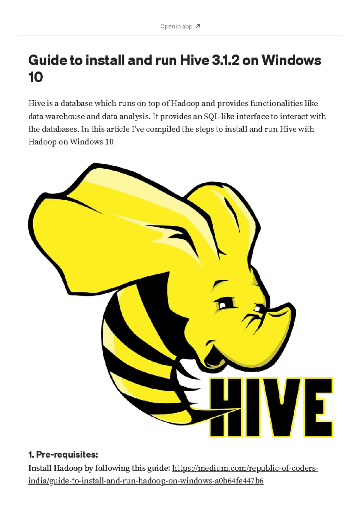 Install and run Hive 3.1.2 on Windows 10 - Guide to install and run ...