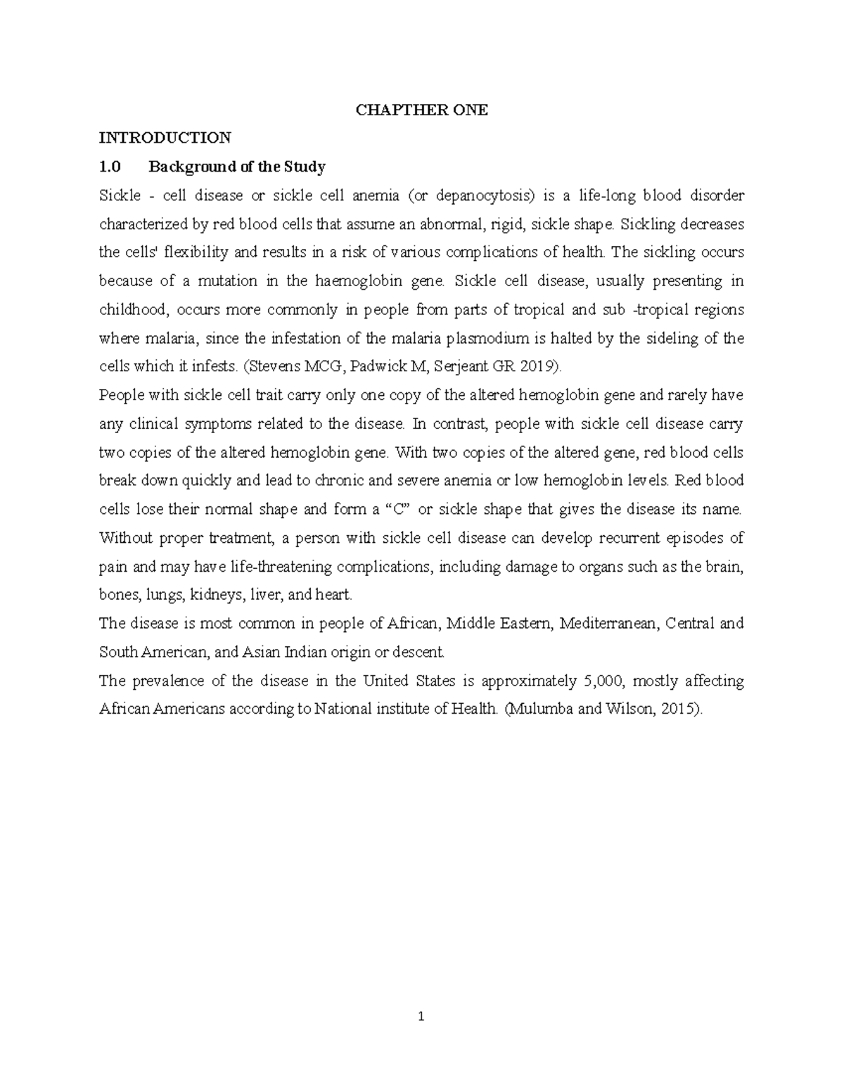 Chapther Three 111 - Sickle - cell disease or sickle cell anemia (or ...