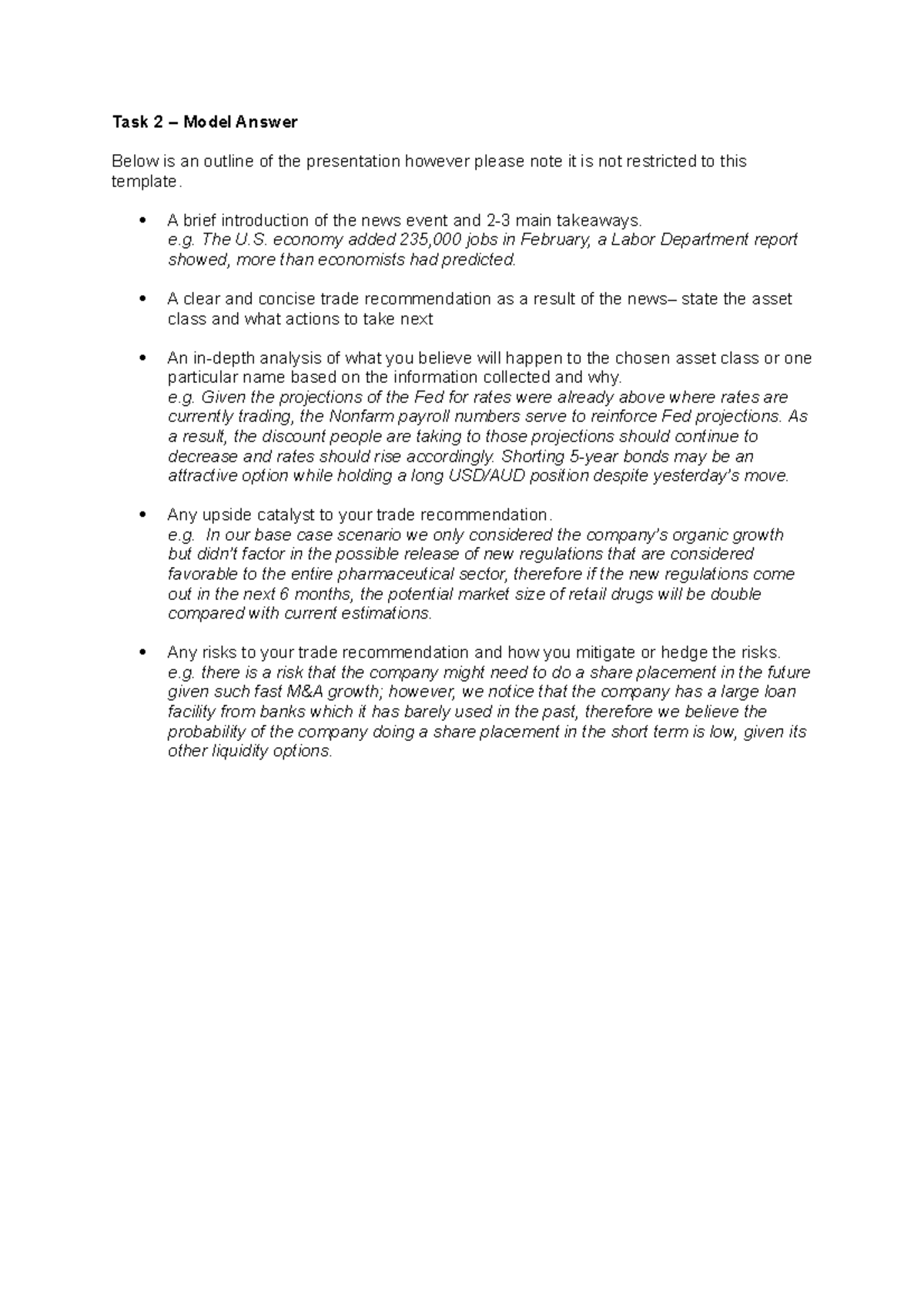 Task 2 Model-Answer - accountinggg - Task 2 – Model Answer Below is an ...