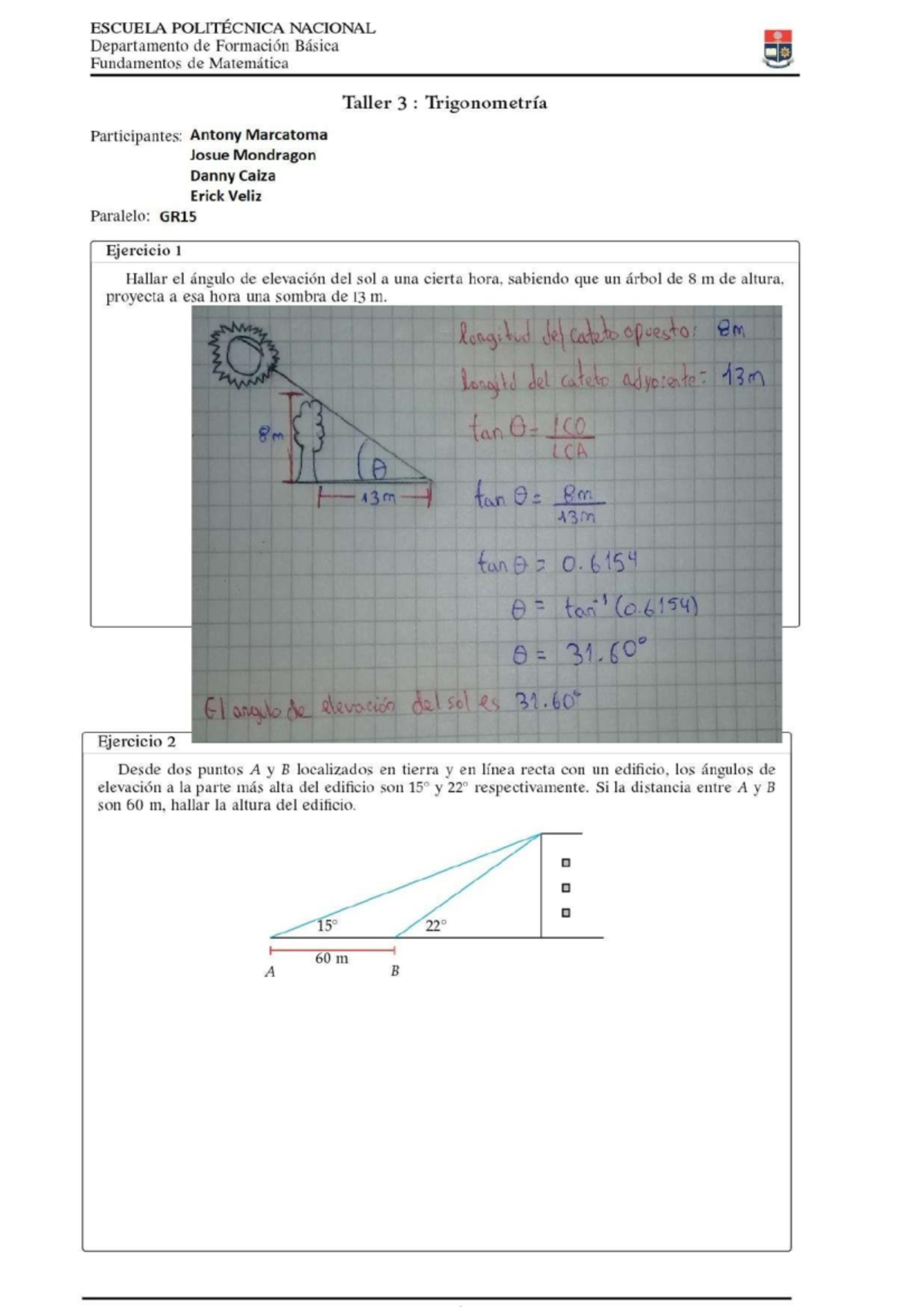 Taller Trigonometria - Formulario de funciones y limites para para sus ...