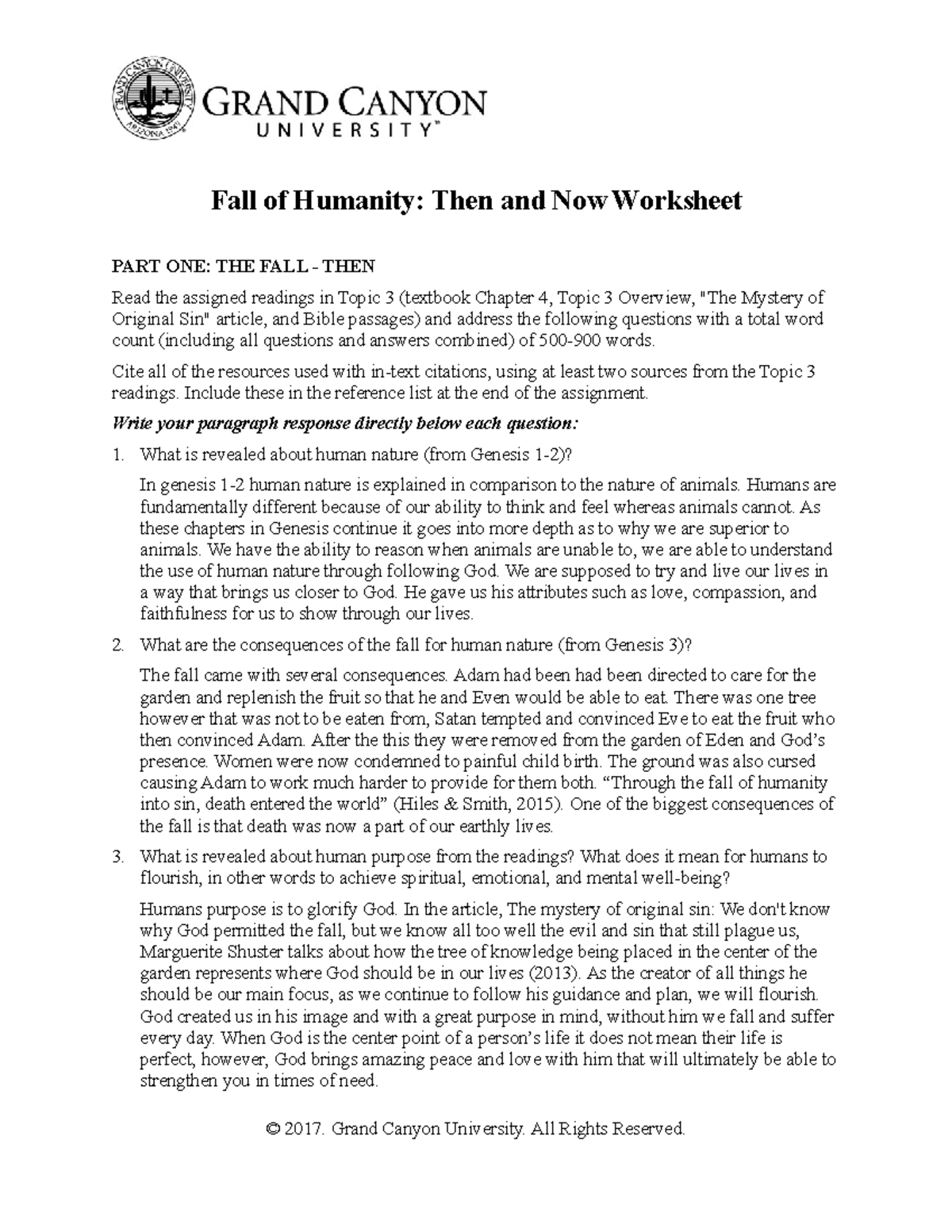 CWV 101 301 RS T3 review online - Fall of Humanity: Then and Now ...