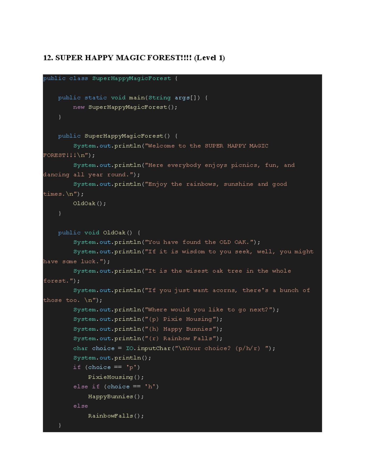 12. Super Happy Magic Forest (Level 1) - 12. SUPER HAPPY MAGIC FOREST ...