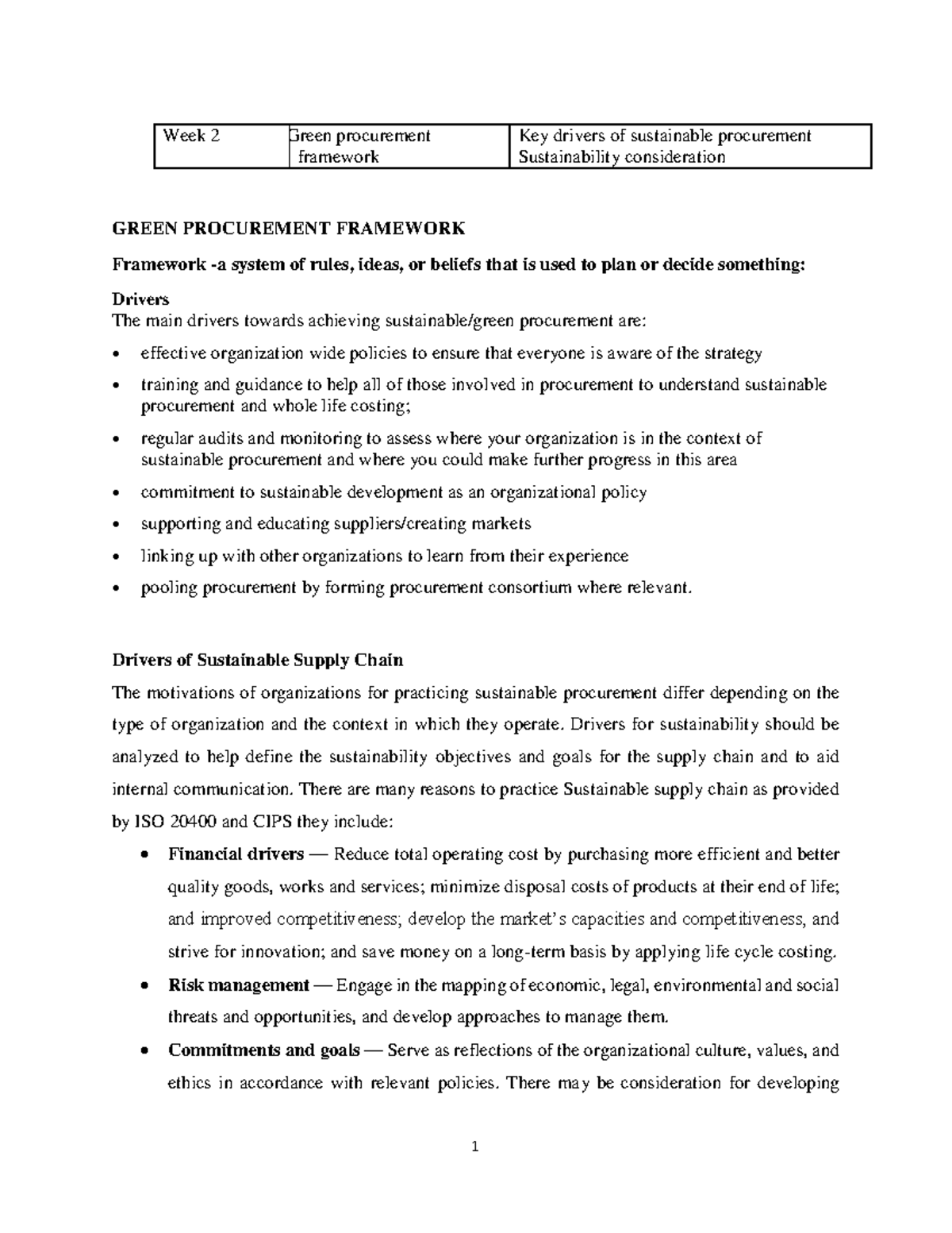 Lesson 2 - kca documents - GREEN PROCUREMENT FRAMEWORK Framework -a ...