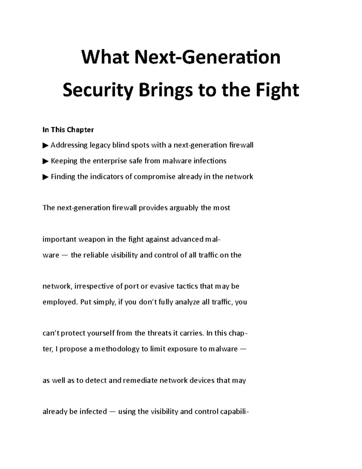 What Next-Generations Security Brings to the fight - What Next ...