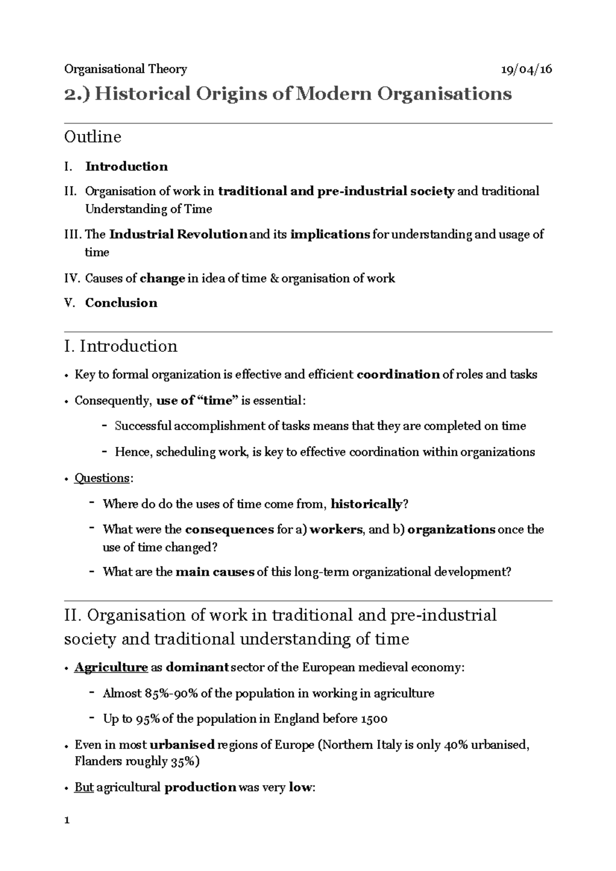 2.) Historical Origins of Modern Organisations (19 - Organisational ...