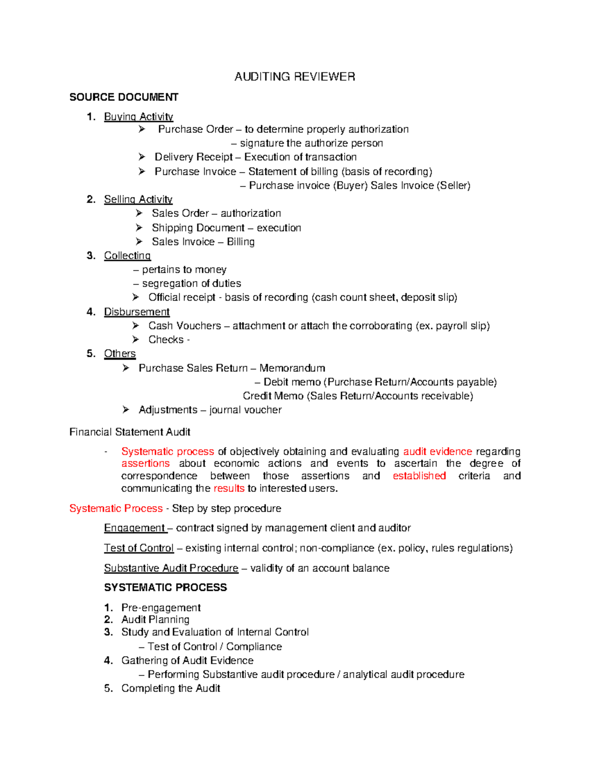 Auditing Reviewer - AUDITING REVIEWER SOURCE DOCUMENT Buying Activity ...