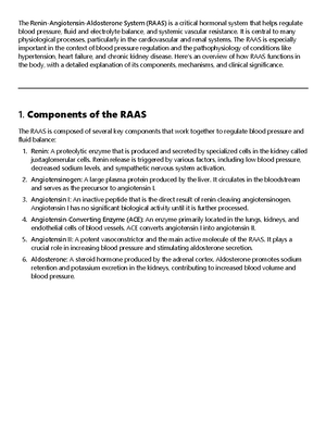 Trtr - eng - 2. Activation and Mechanism of RAAS The activation of the ...